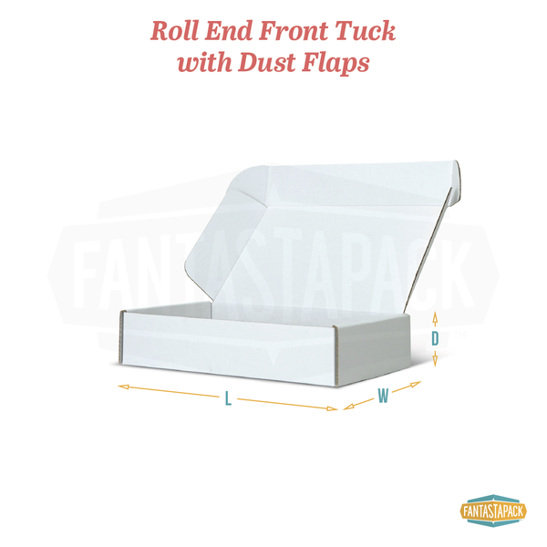 Premium Custom Mailer Boxes | Roll End Front Tuck with Dust Flaps Box ...